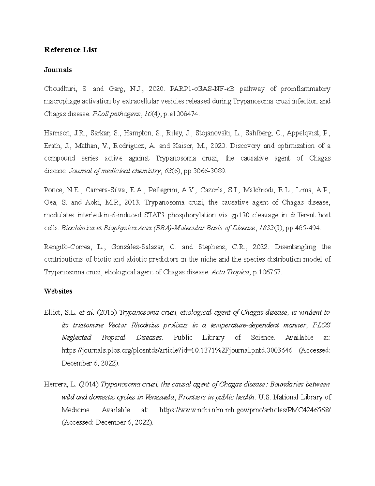 Reference List - Reference List Journals Choudhuri, S. and Garg, N ...