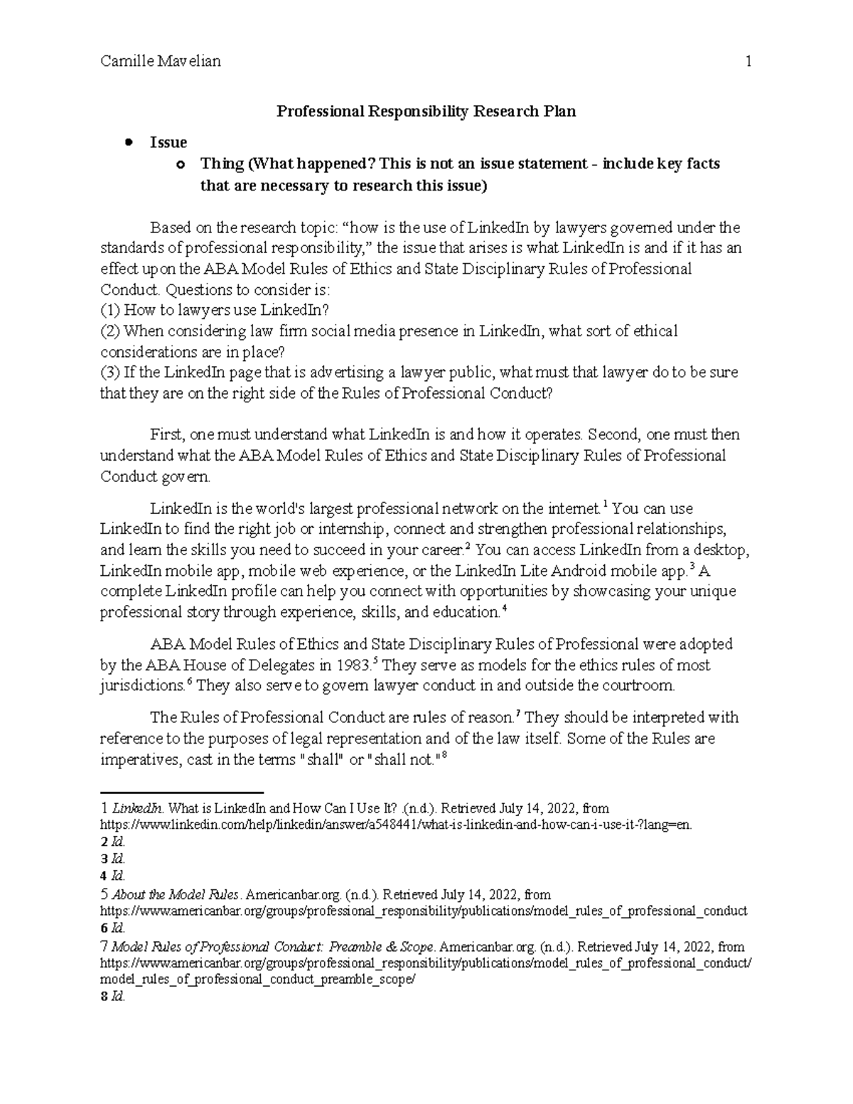 Research Segment PR Camille Mavelian - Camille Mavelian 1 Professional ...