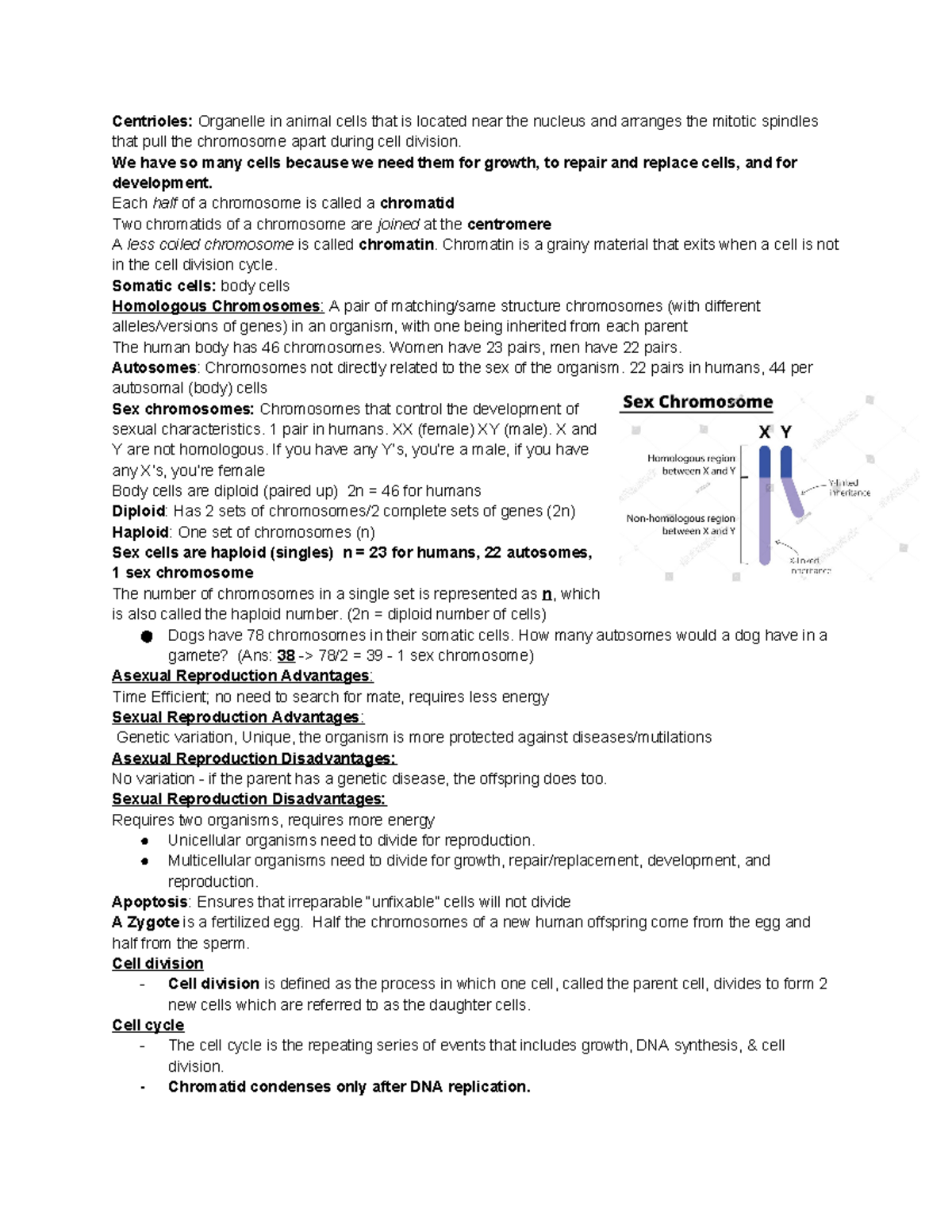 Unit 7 cell division - bio notes - Centrioles: Organelle in animal ...