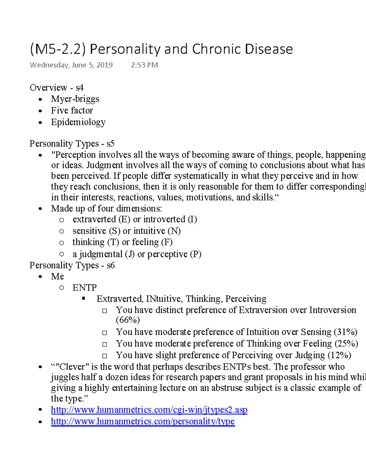 (M5-2.2) Personality and Chronic Disease - Warning: TT: undefined ...