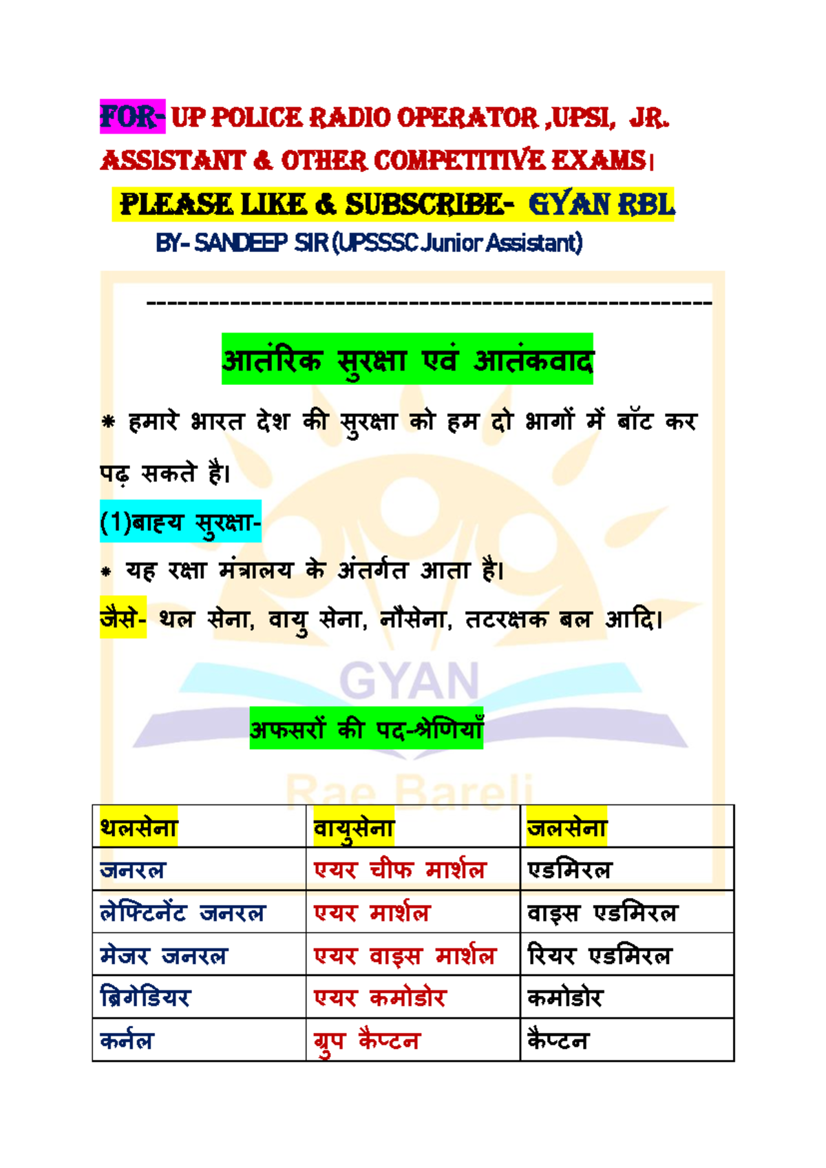 DOC-20231228-WA0012 - Notes - For- up police radio operator ,upsi, jr ...