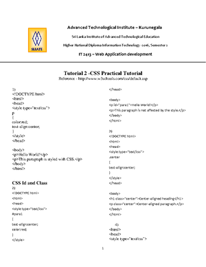 Hndit 2413 Project - 1 Sri Lanka Institute of Advanced Technological ...
