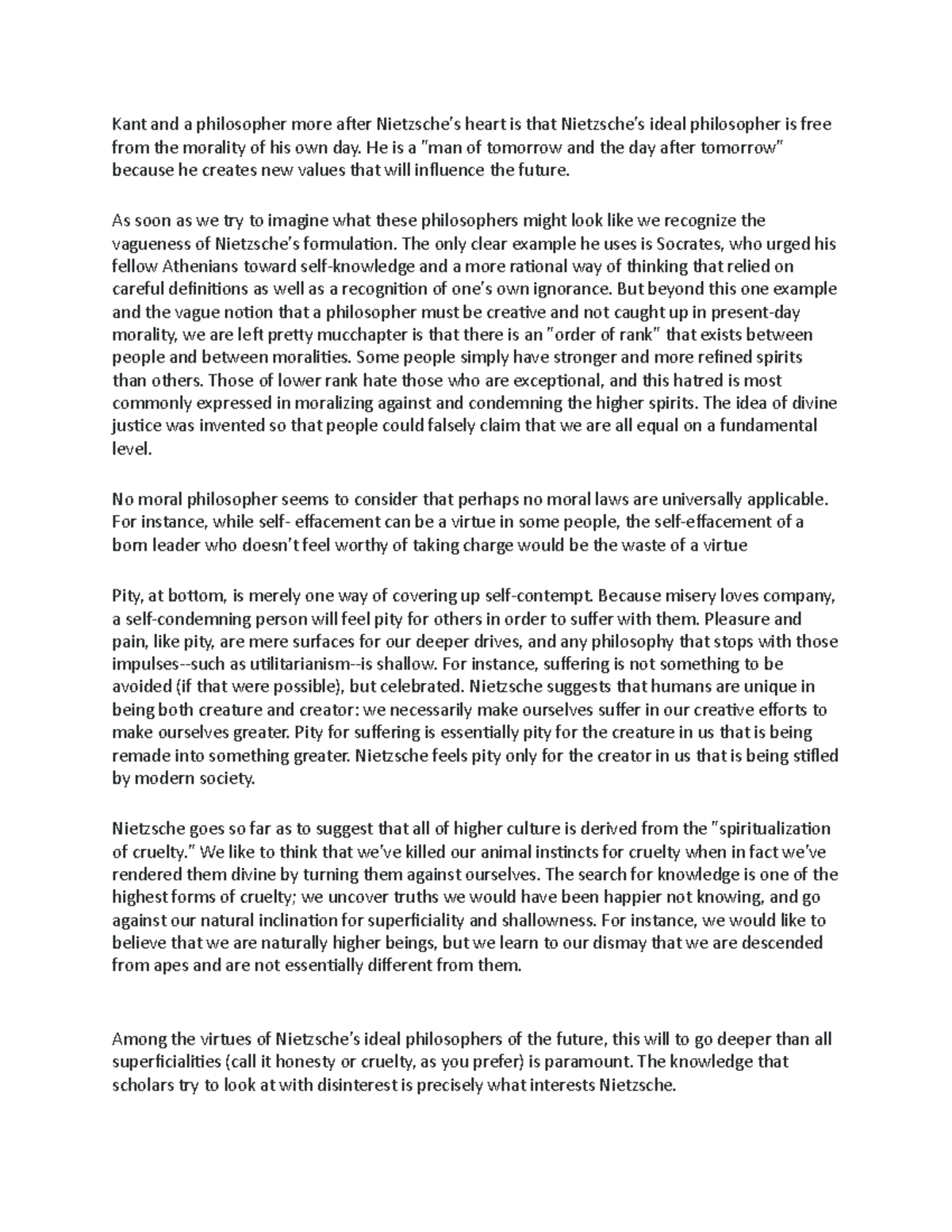 Philosophy 106 - Lecture Notes - Kant and a philosopher more after ...