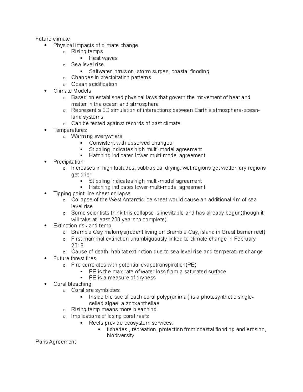 Lect Notes 10 - Earth System Science - Future climate Physical impacts ...