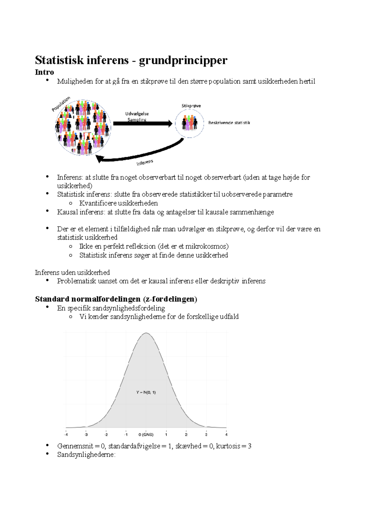 Noter om statistisk inferens - Statistisk inferens - grundprincipper ...
