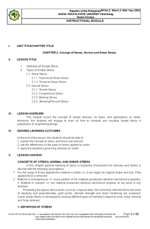 Thermo 1 Module 5 - Processes of Ideal Gases - I. UNIT TITLE/CHAPTER ...
