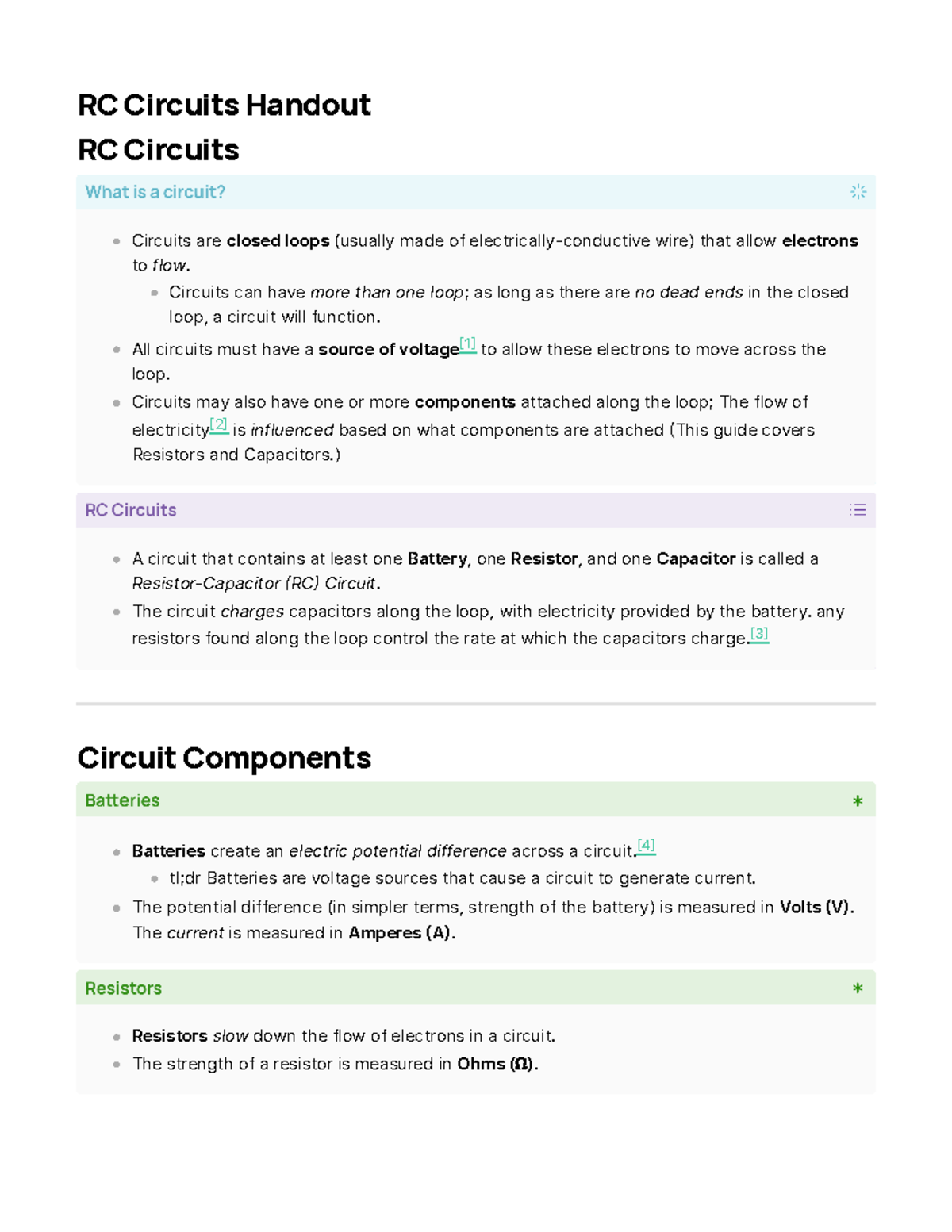 RC-Circuits-Handout - RC circuits - RC Circuits Handout RC Circuits ...