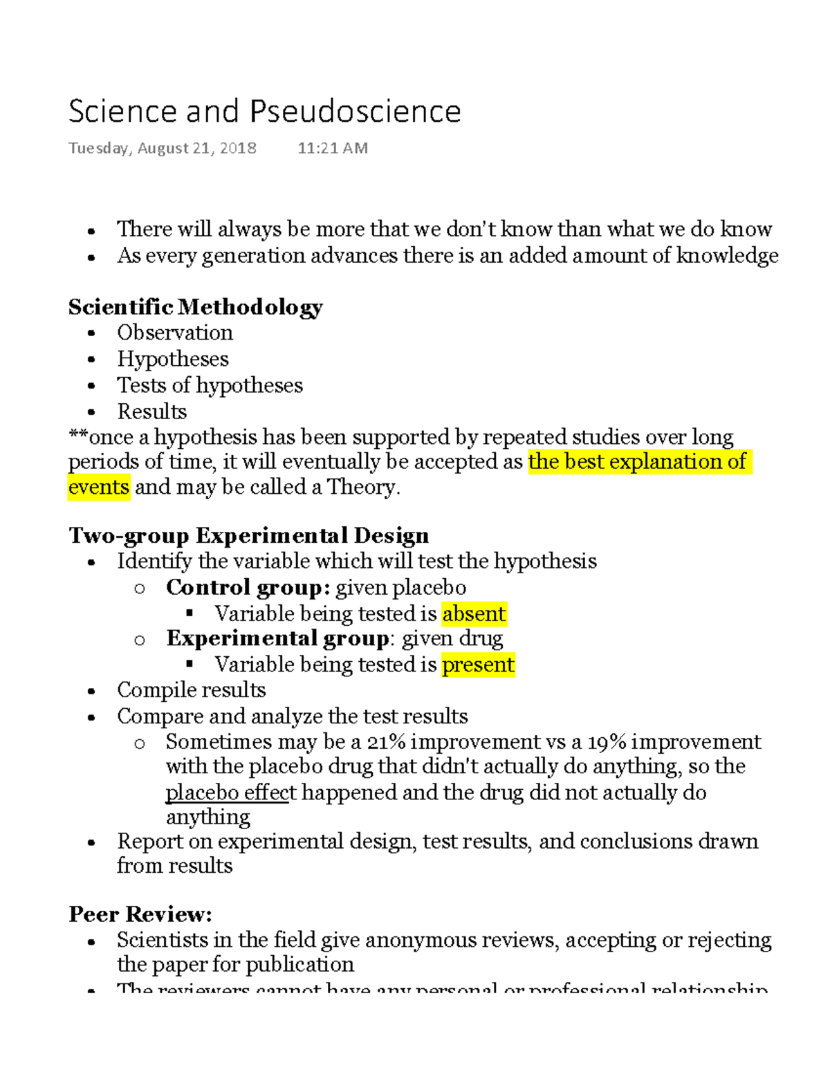 Science and Pseudoscience - Warning: TT: undefined function: 32 There will always be more that ...