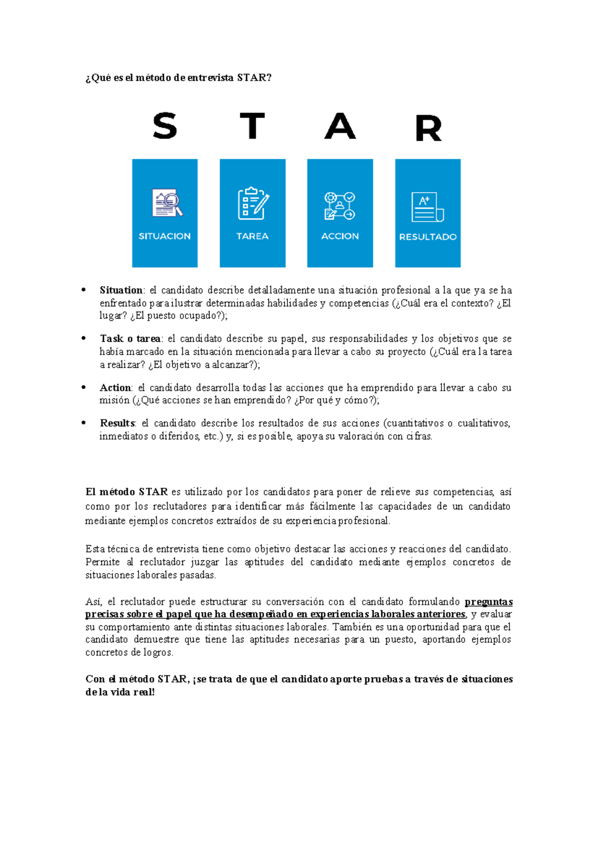Entrevistar STAR - Incidentes Criticos - ¿Qué es el método de ...
