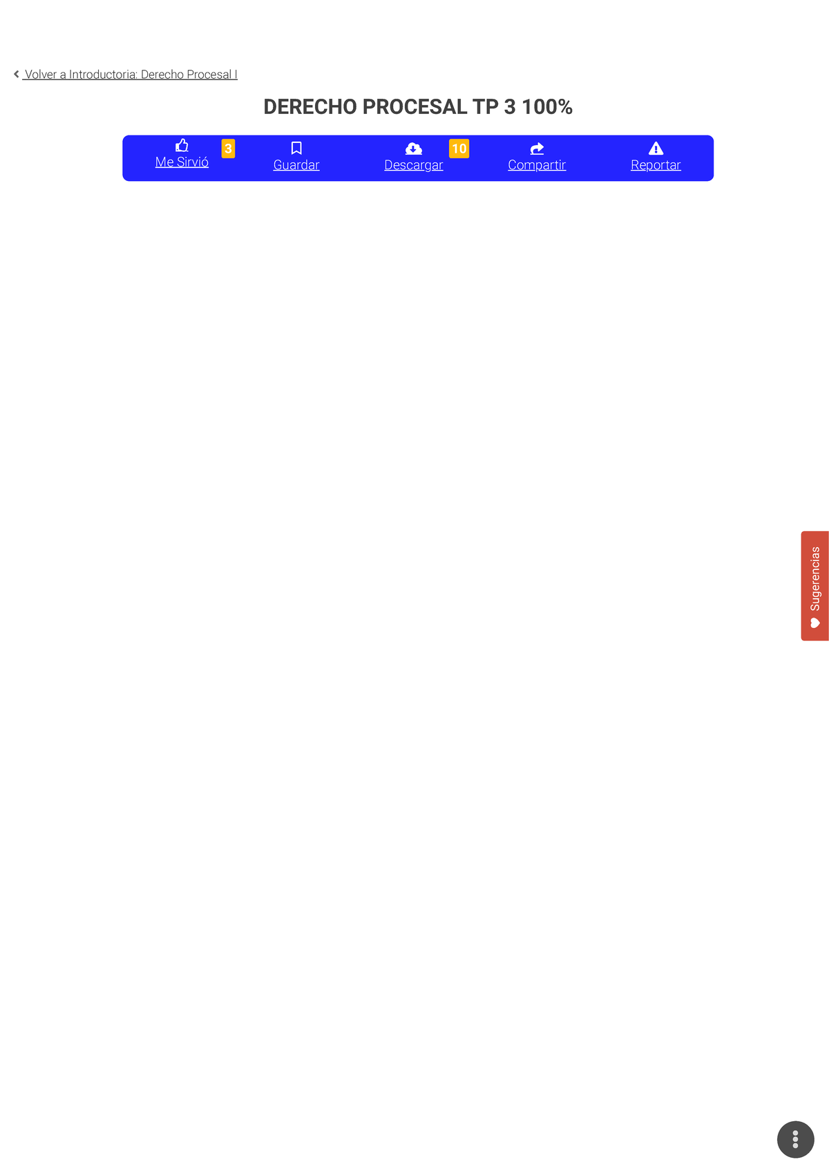 Procesal TP3 100% - Volver a Introductoria: Derecho Procesal I DERECHO PROCESAL TP 3 100% Me ...