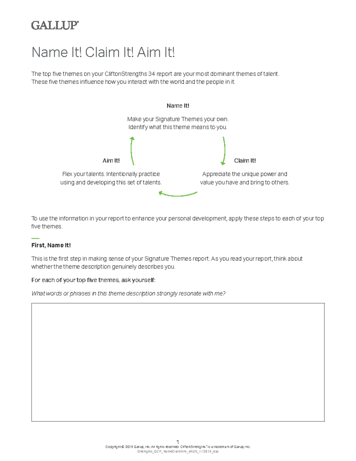 Name it claim it aim it tool - Name It! Claim It! Aim It! The top five ...