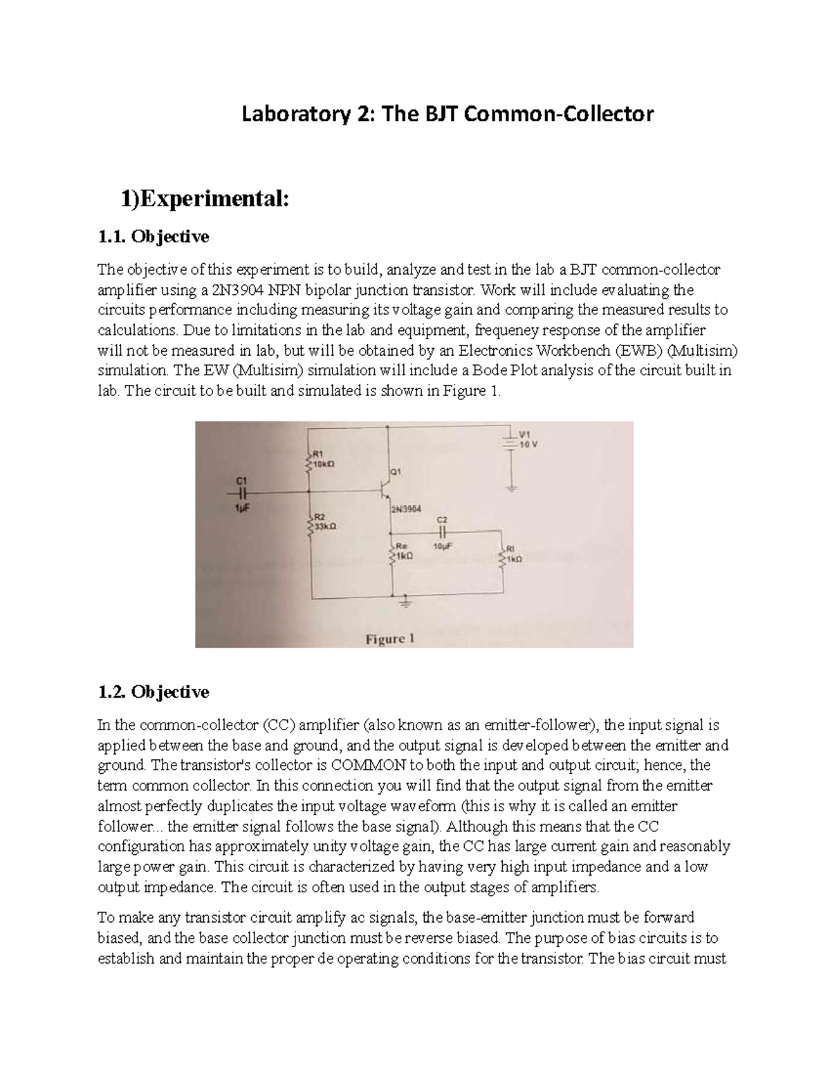 cdkmqjwndf9urq9fur - Laboratory 2: The BJT Common-Collector 1 ...