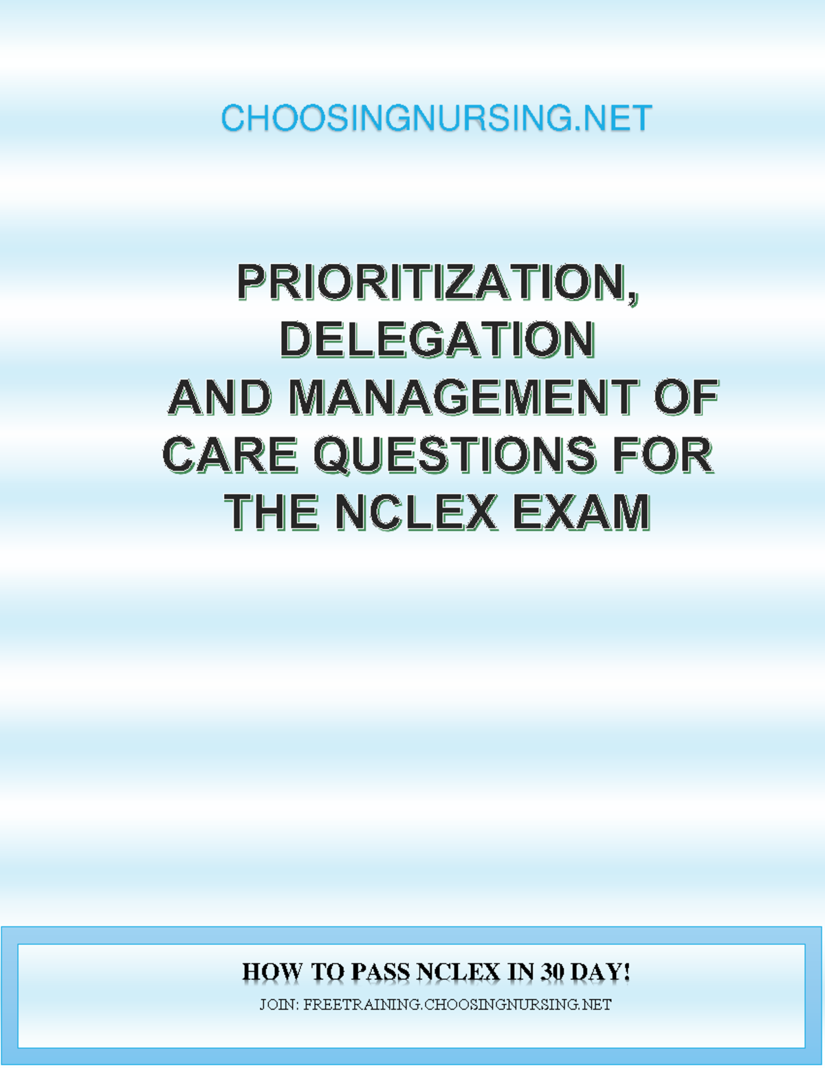 Nclex Question And Rationale Week 2 - HOW TO PASS NCLEX IN 30 DAY ...