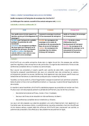 CEJM CHAP 1 - THEME 1 : L’intégration de l’entreprise dans son ...