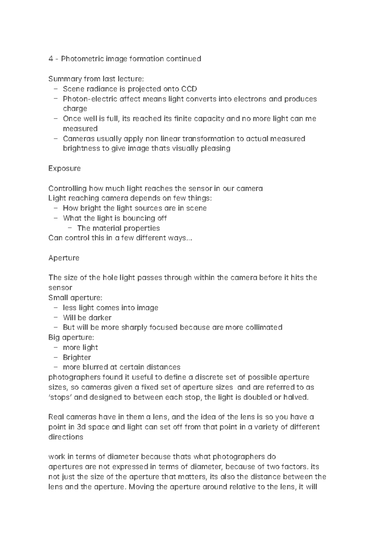 4 - Photometric image formation continued, VIGR ...