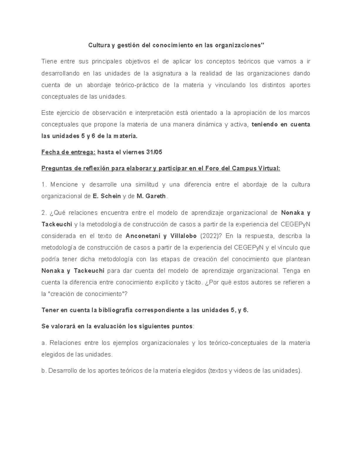 Sociologia- TP 3 - Pilar- Ultimo TP Profesor Ancotenati - Cultura y gestión del conocimiento en ...