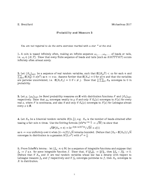 Dexter Probability and Measure - Part II — Probability and Measure ...