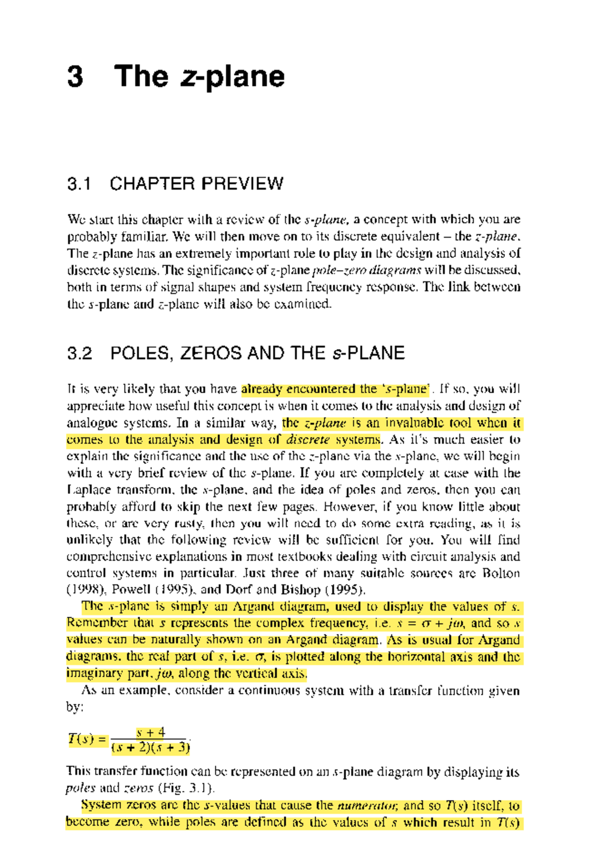 Lecture 3-1 - 3 The z-plane 3 CHAPTER PREVIEW We start this chapter ...
