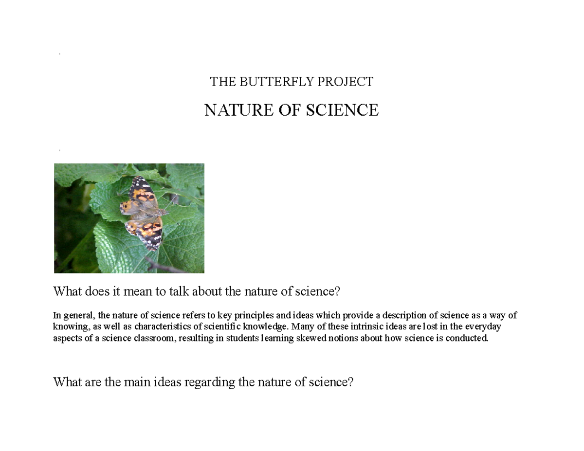 Biotechniques - hope you enjoy doing it - THE BUTTERFLY PROJECT NATURE ...