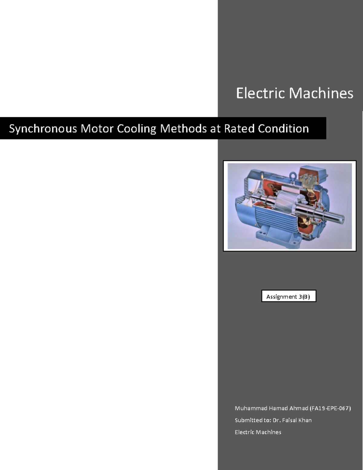 Synchronous Motor Cooling Methods at Rated Condition - Electric ...