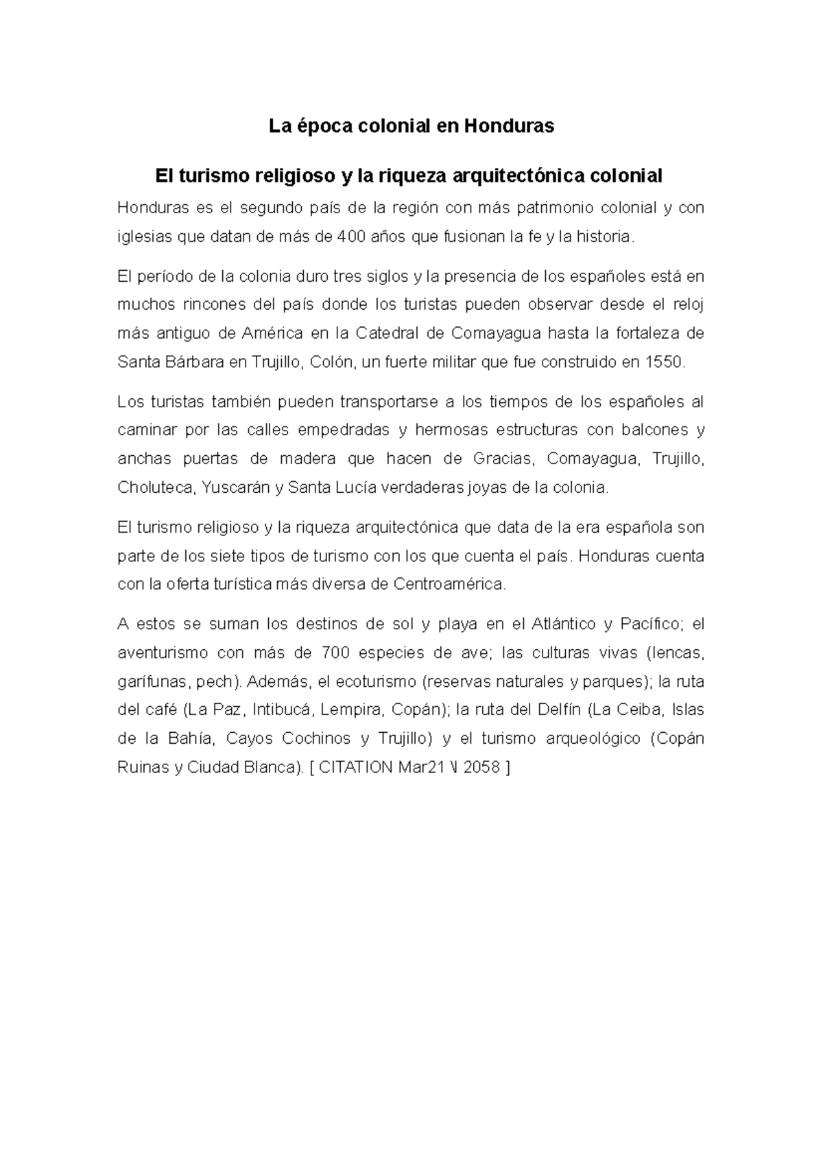 Epoca colonial en Honduras - La época colonial en Honduras El turismo ...
