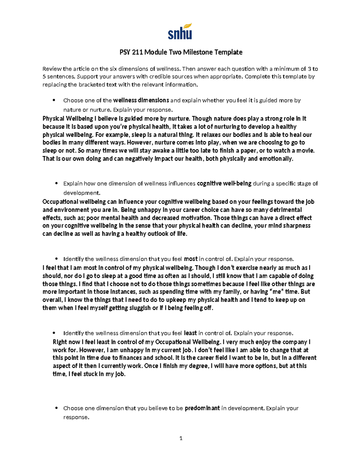 2. PSY 211 Module Two Milestone- PSY 211 Module Two Milestone Template ...