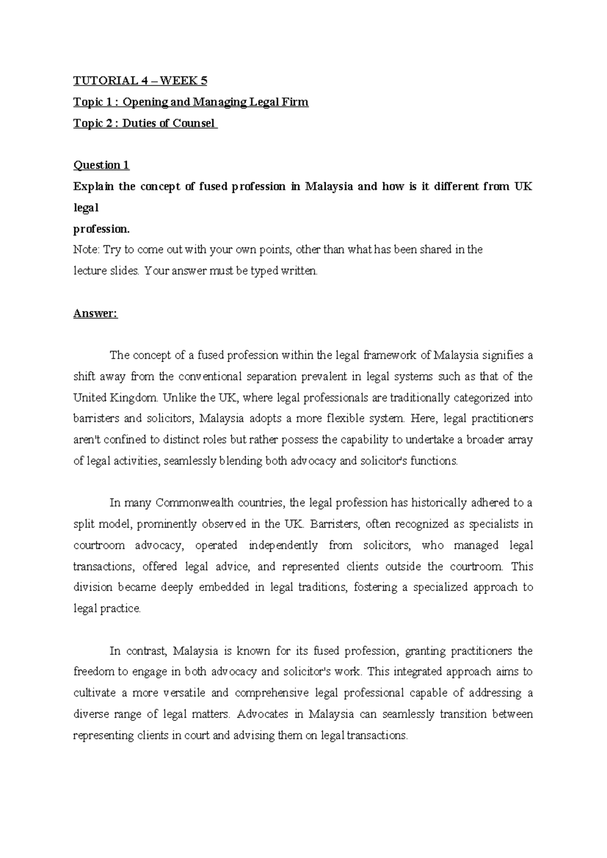 PP Tutorial 4 Week 5 - TUTORIAL 4 – WEEK 5 Topic 1 : Opening and ...