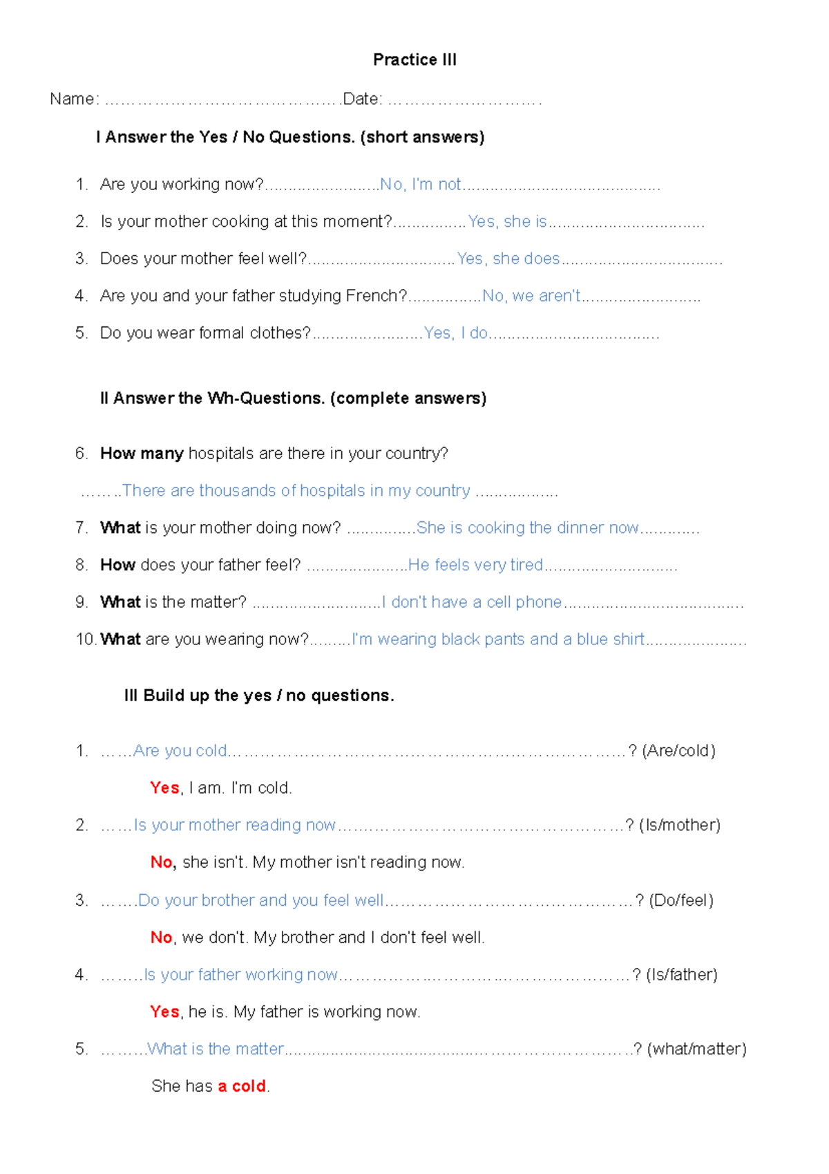 Practice WEEK 3 - Apuntes 7 - Practice III Name