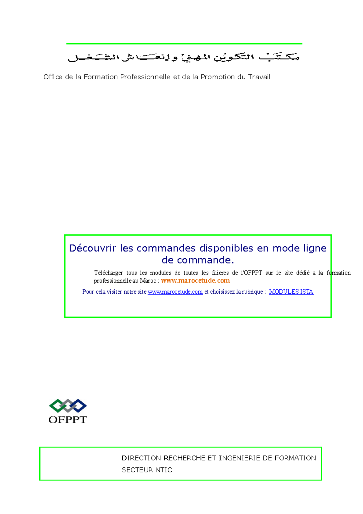 Decouvrir les commandes disponibles en mode ligne de commande - Télécharger tous les modules de ...