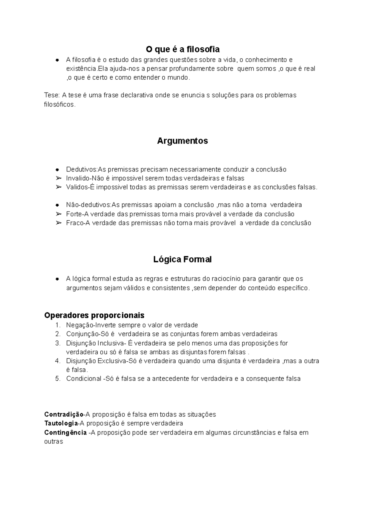 Filosofia - resumos - O que é a filosofia A filosofia é o estudo das ...
