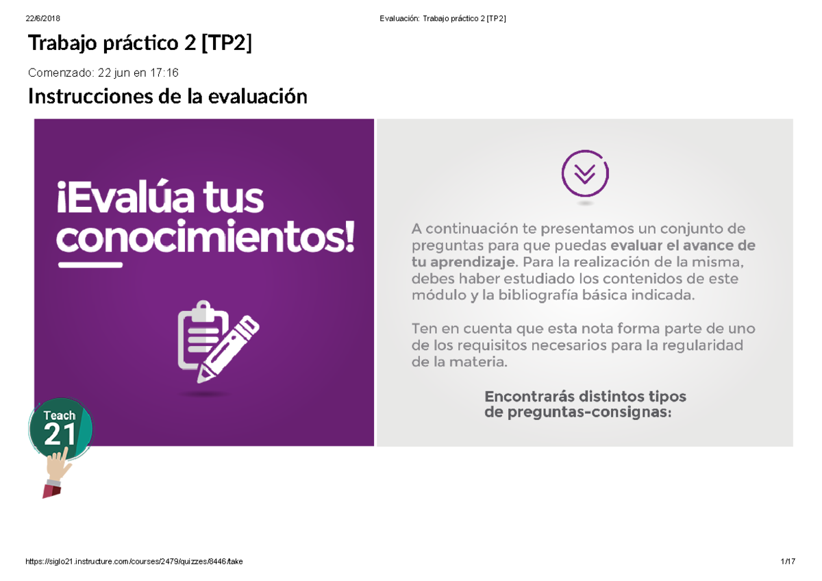 TP2 Formulacion de Proyectos 90% - Trabajo prácco 2 [TP2] Comenzado: 22 jun en 17: Instrucciones ...