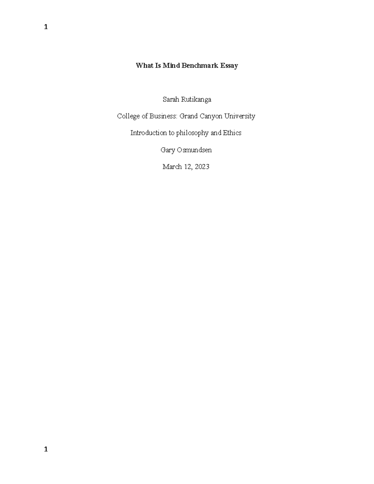 What Is Mind Benchmark Essay - The brain is the physical component of ...