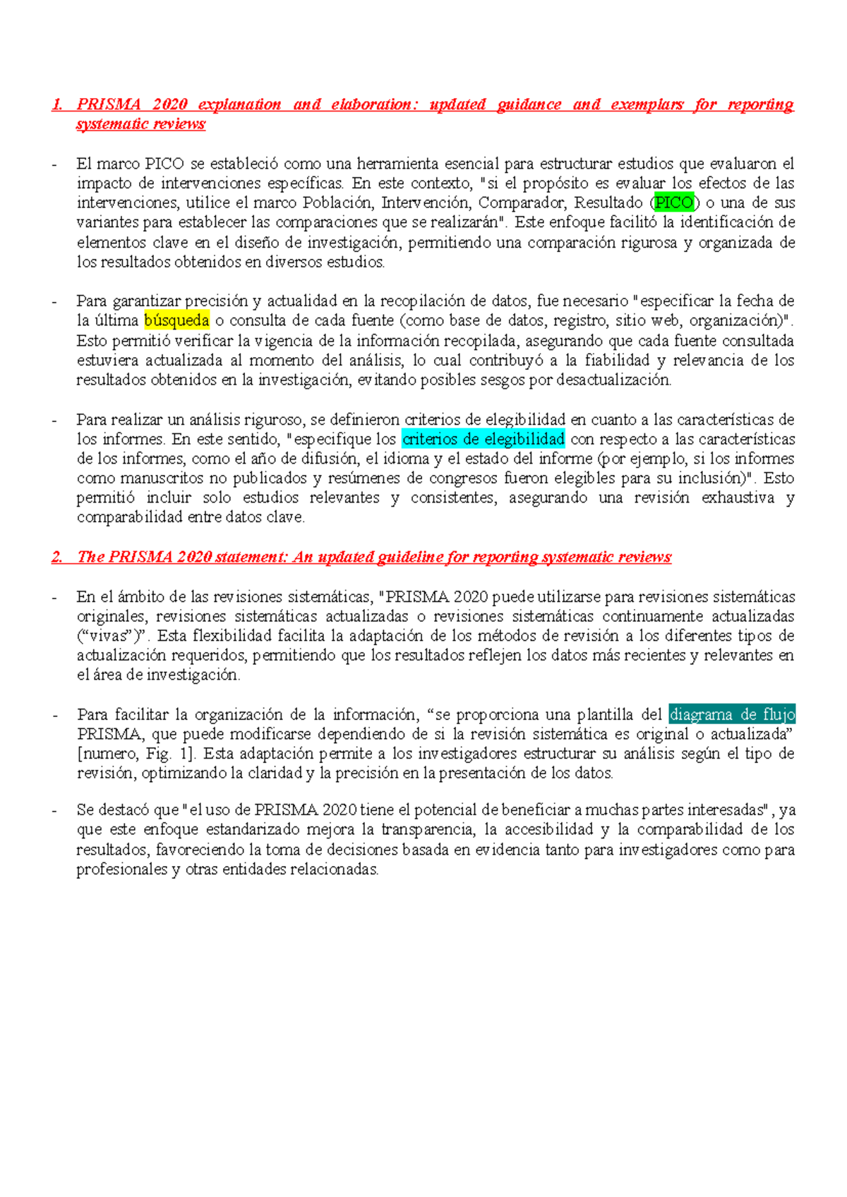Metodologia redaccion - PRISMA 2020 explanation and elaboration ...