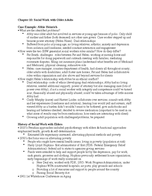Introduction to Social Work Chapter 1 Lecture and Reading Notes 1 - Studocu