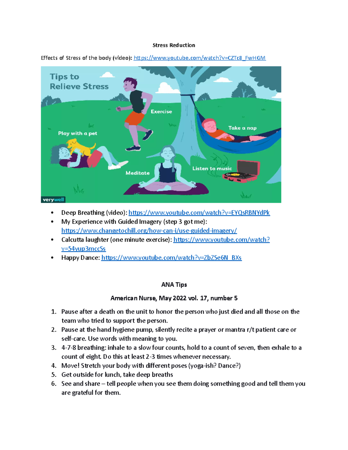 Stress Reduction-4-1-1 - Stress Reduction Effects of Stress of the body ...