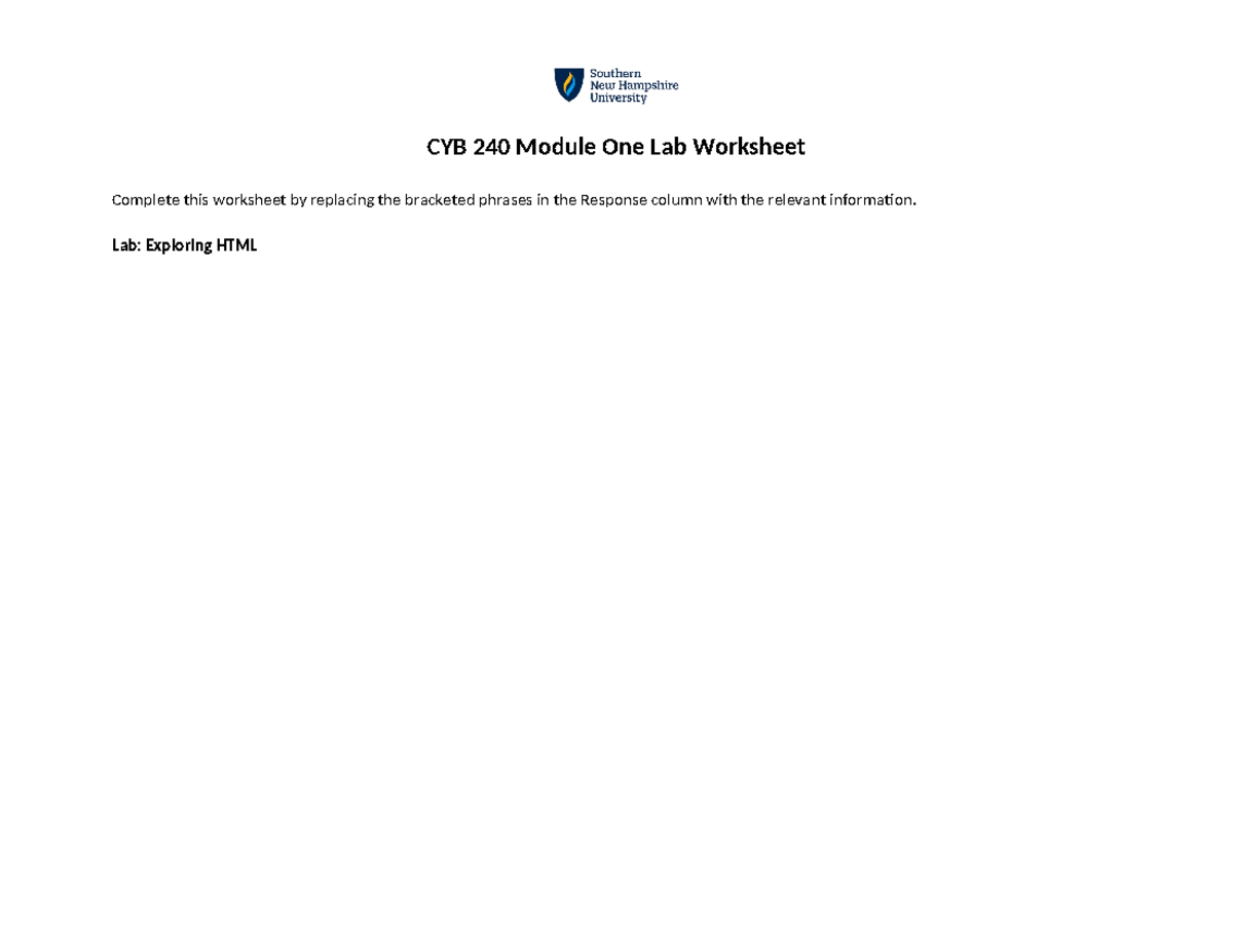 CYB 240 Module One Lab Worksheet Chris Mathews - CYB 240 Module One Lab ...