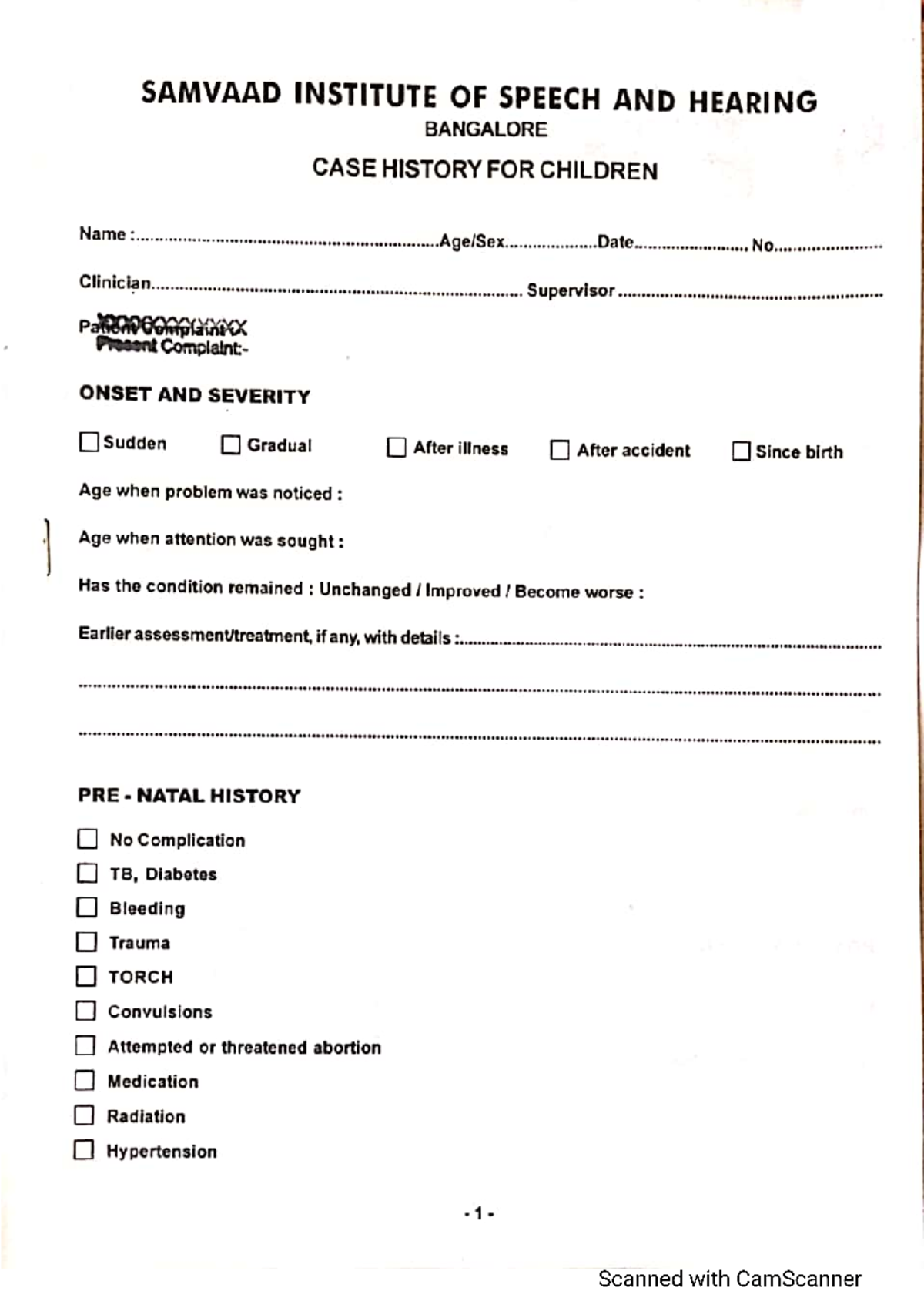 Case history - Notes - Speech and hearing - Studocu