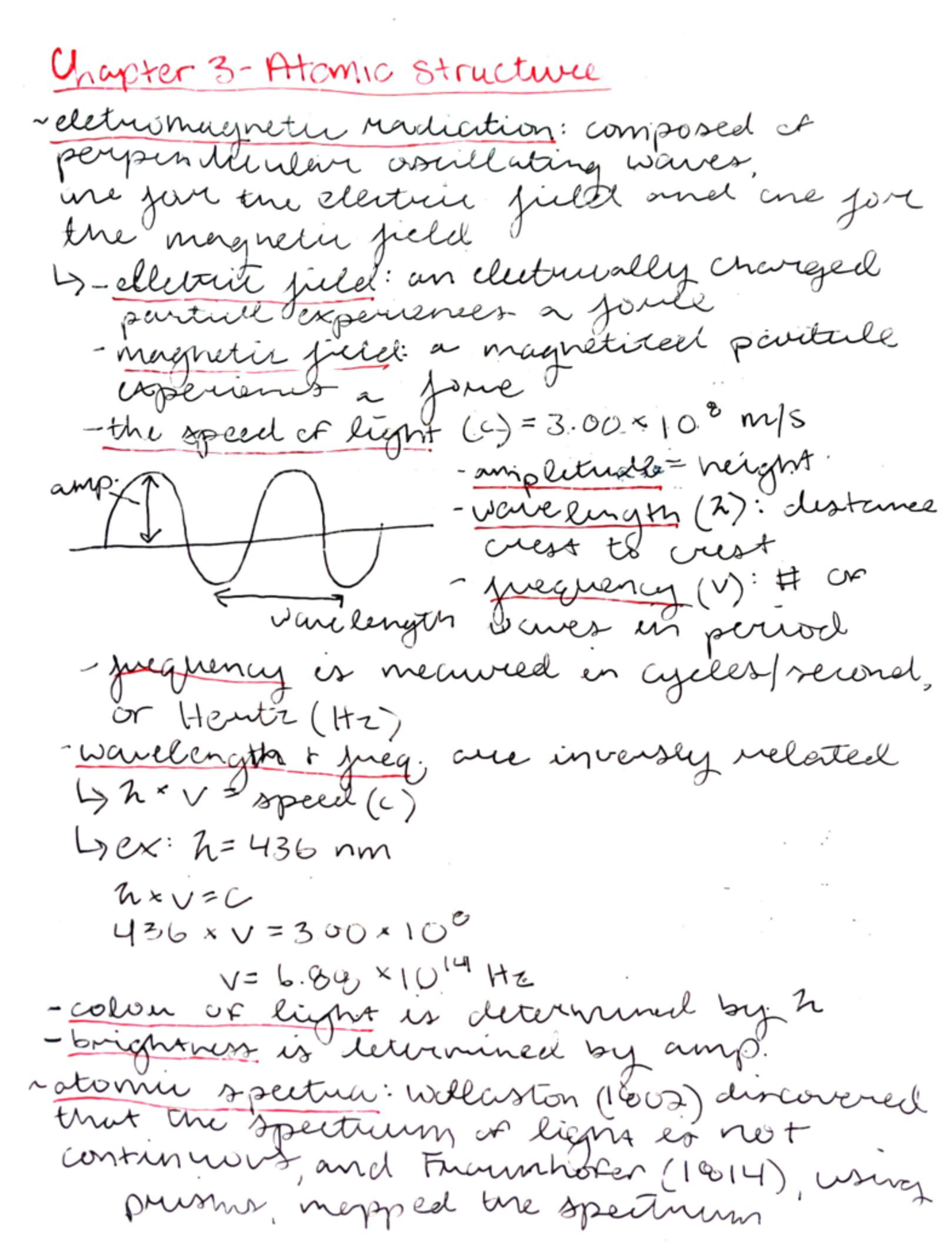 Ch 3- atomic structure - Chapter 3- Atomic structure ~eletromagnetic ...