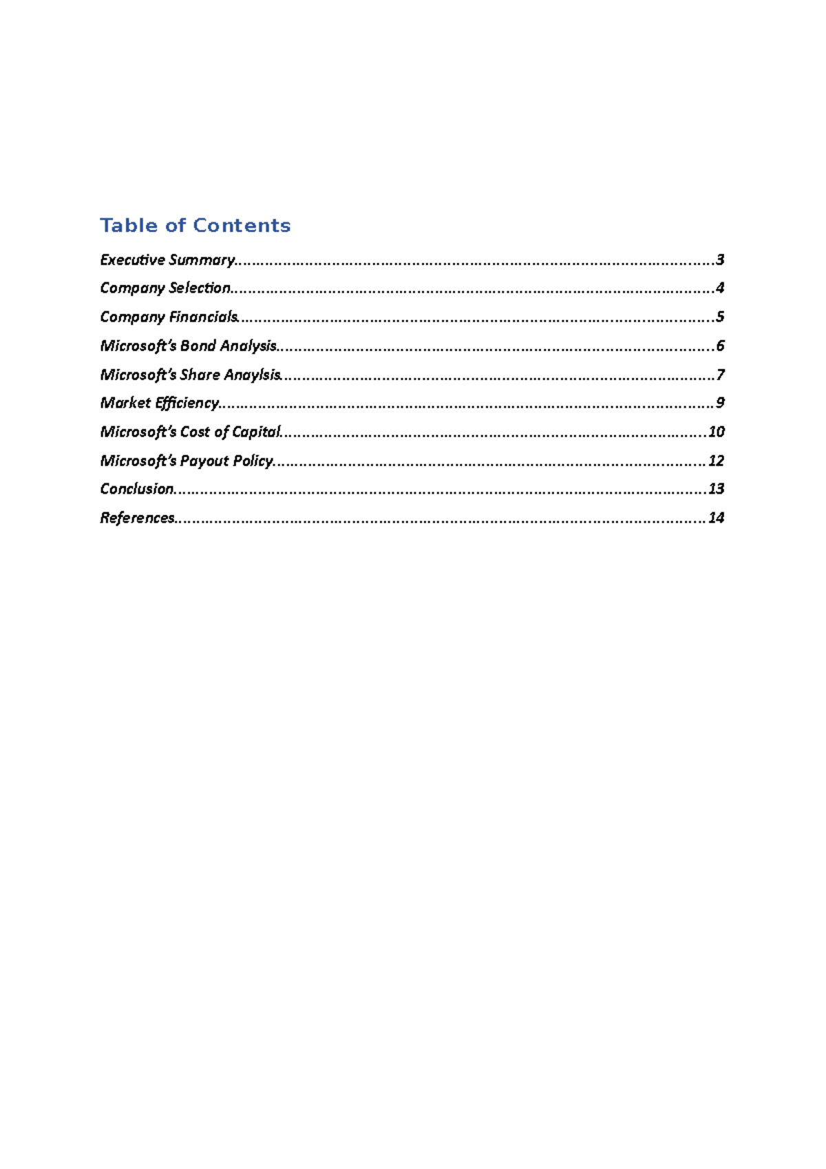 Assingment 2 - assignment 2 - Table of Contents Executive - Studocu