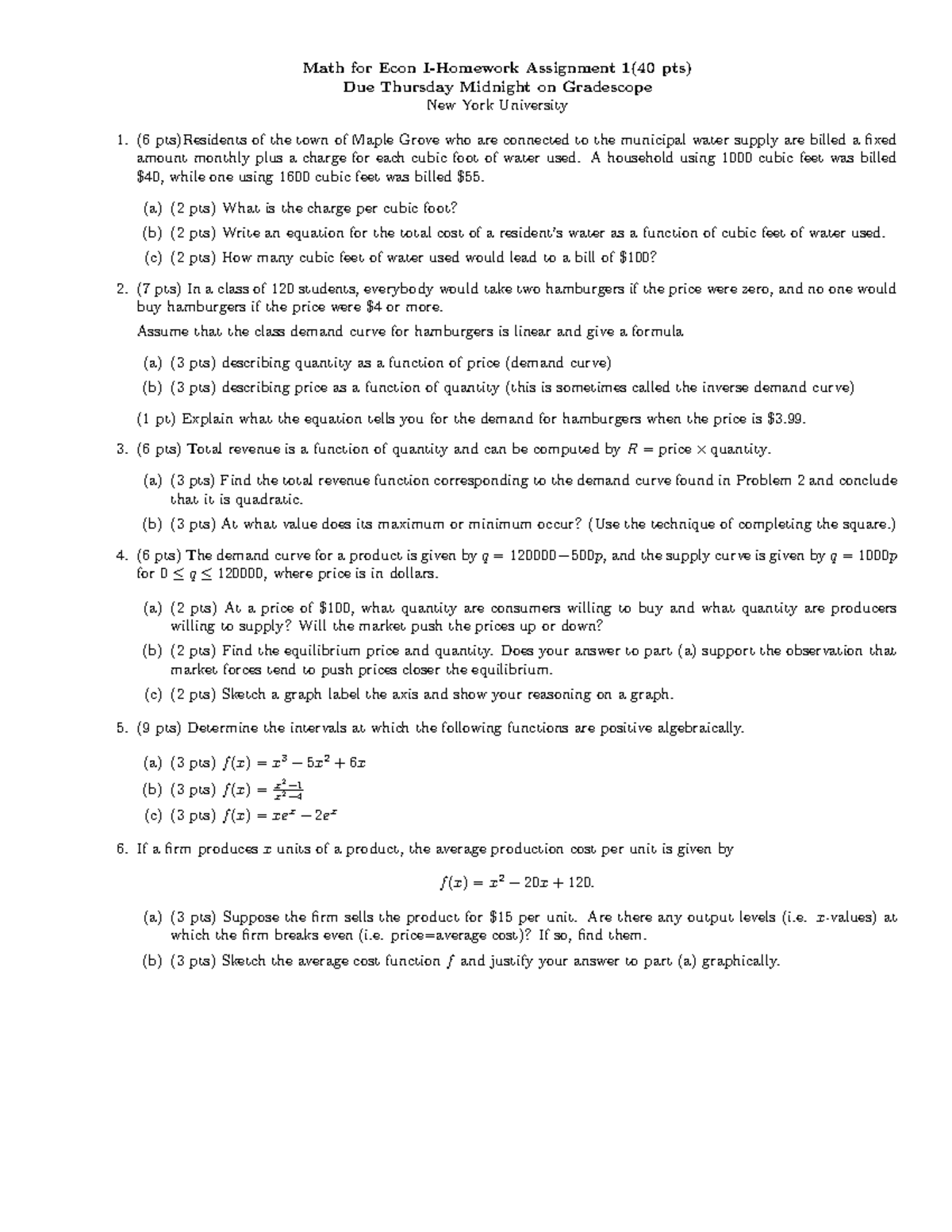 MFE-HW1-FA21 - mfe hw - Math for Econ I-Homework Assignment 1(40 pts ...