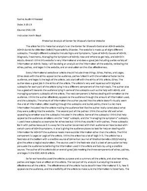 ENG105 First Draft Rhetorical Analysisof Public Doc Assignment Revised ...