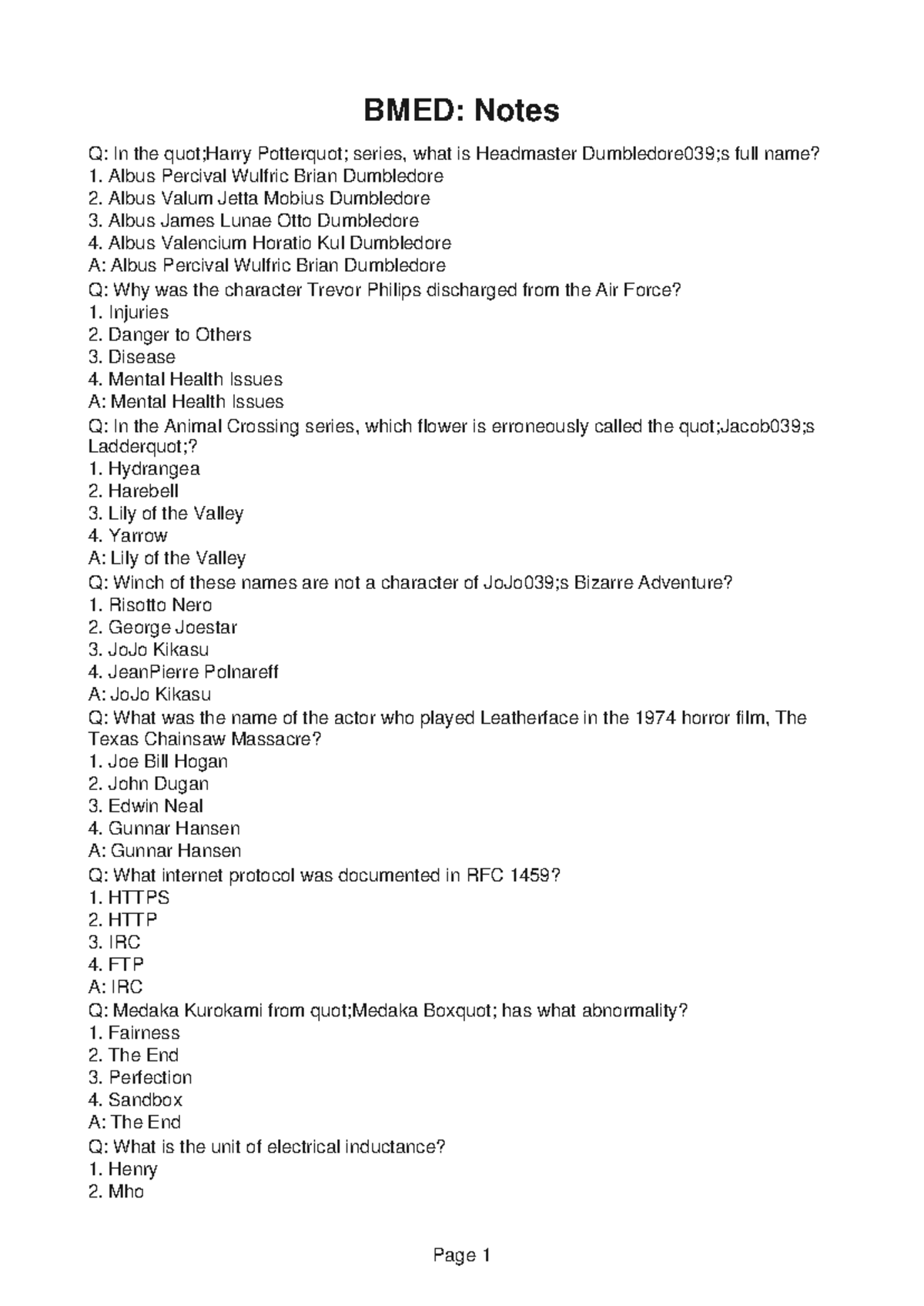 BMED159 Example 7 - dffffd dgggg yytrt - BMED: Notes Q: In the quot ...