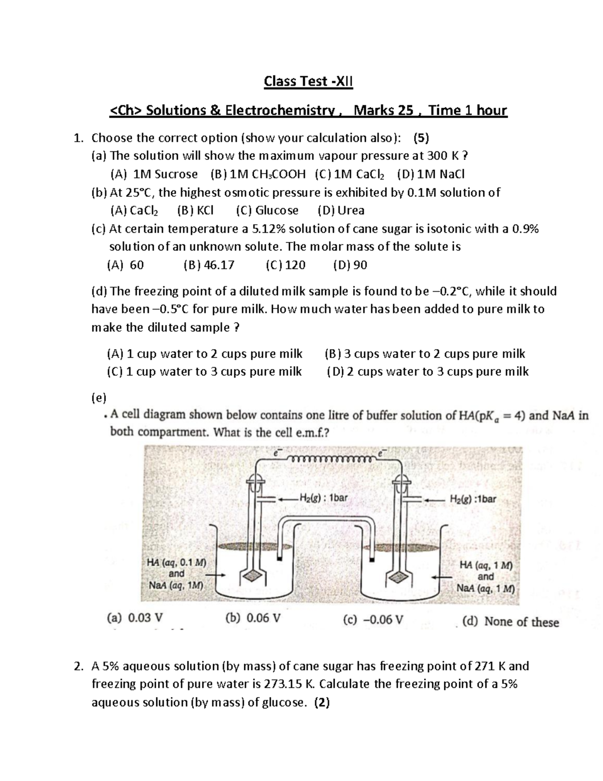 DOC-20240510-WA0011 - Class Test - XII Solutions & Electrochemistry ...