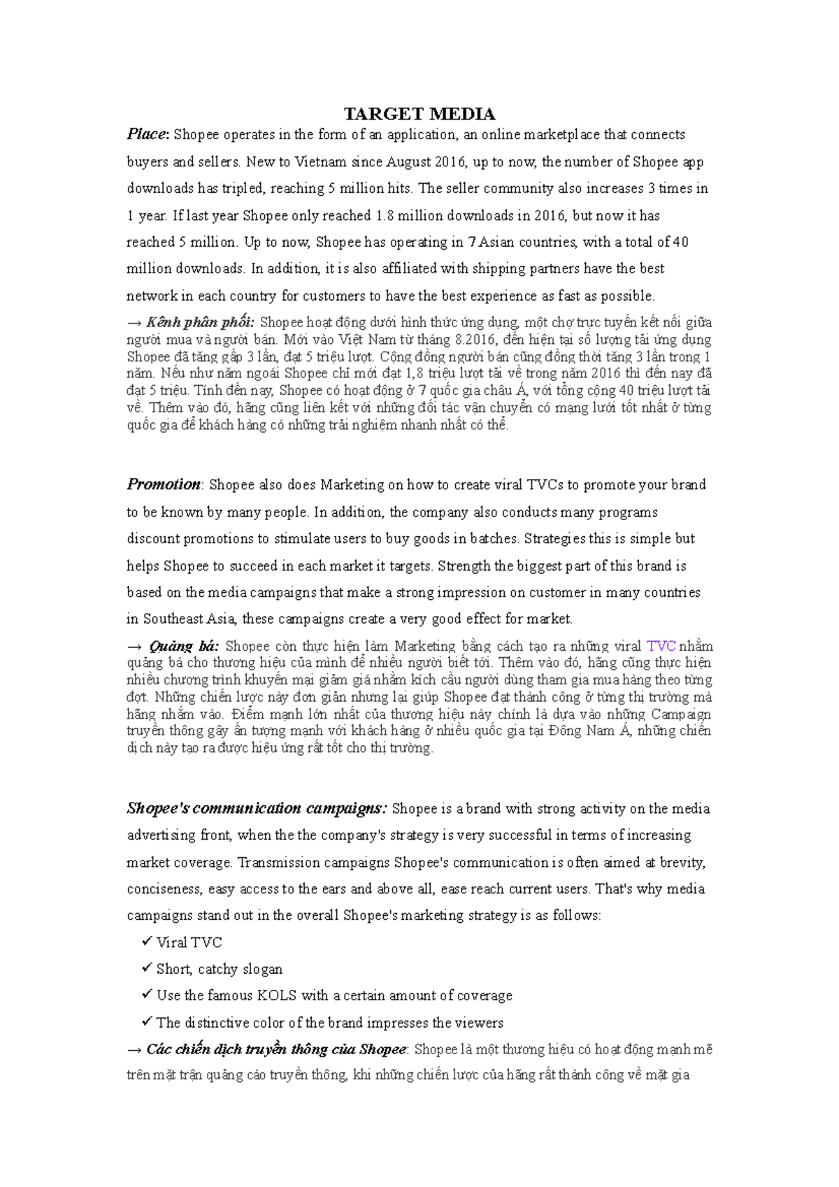 Target Media - TARGET MEDIA Place: Shopee operates in the form of an ...