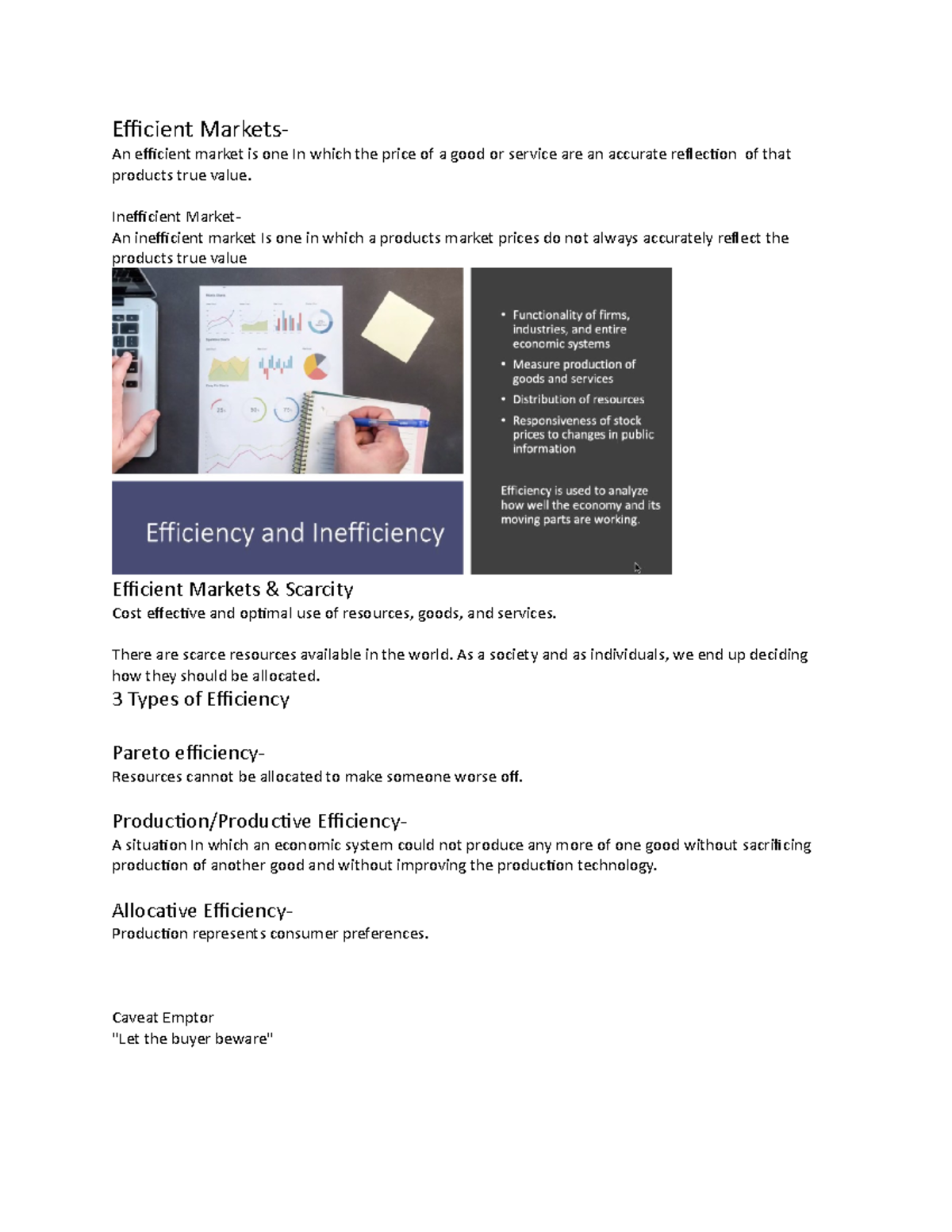 Efficient-Markets - Notes on Effective Markets - Efficient Markets- An ...