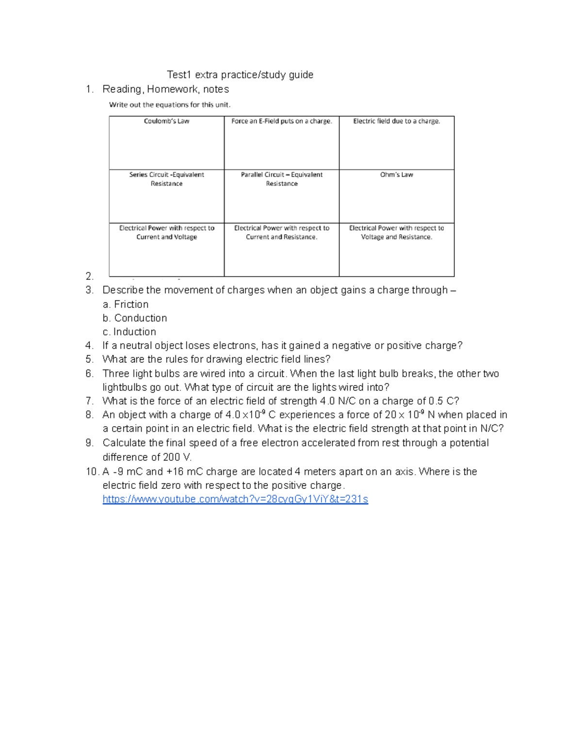 Test1 extra practice study guide - Test1 extra practice/study guide ...