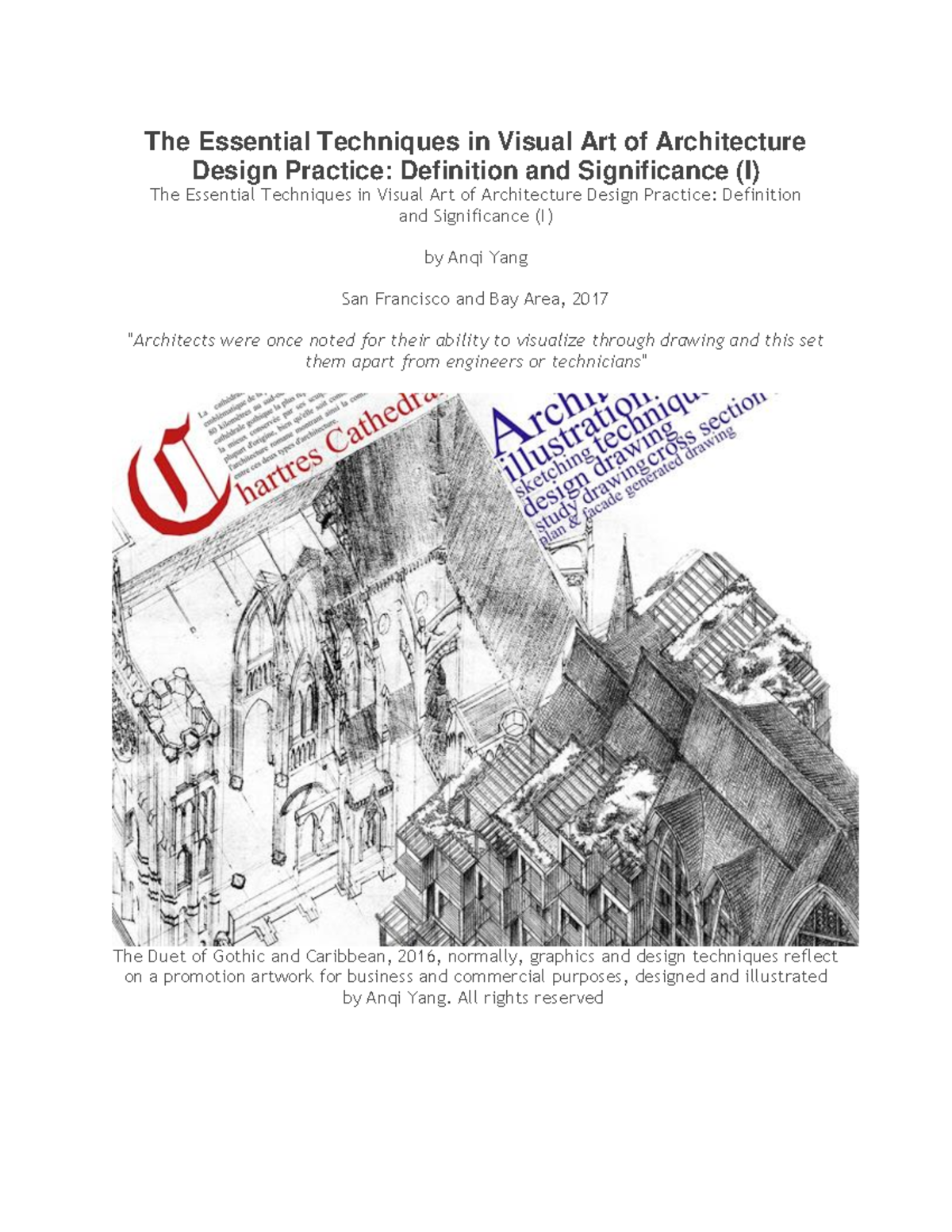 The Essential Techniques in Visual Art of Architecture Design Practice ...