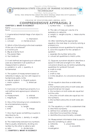 Chapter 1-19 reviewer - LET REVIEW - PHYSICAL SCIENCE TEST BANKS ...