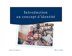 Identité et interactions sociales C3 - Identité et interactions ...