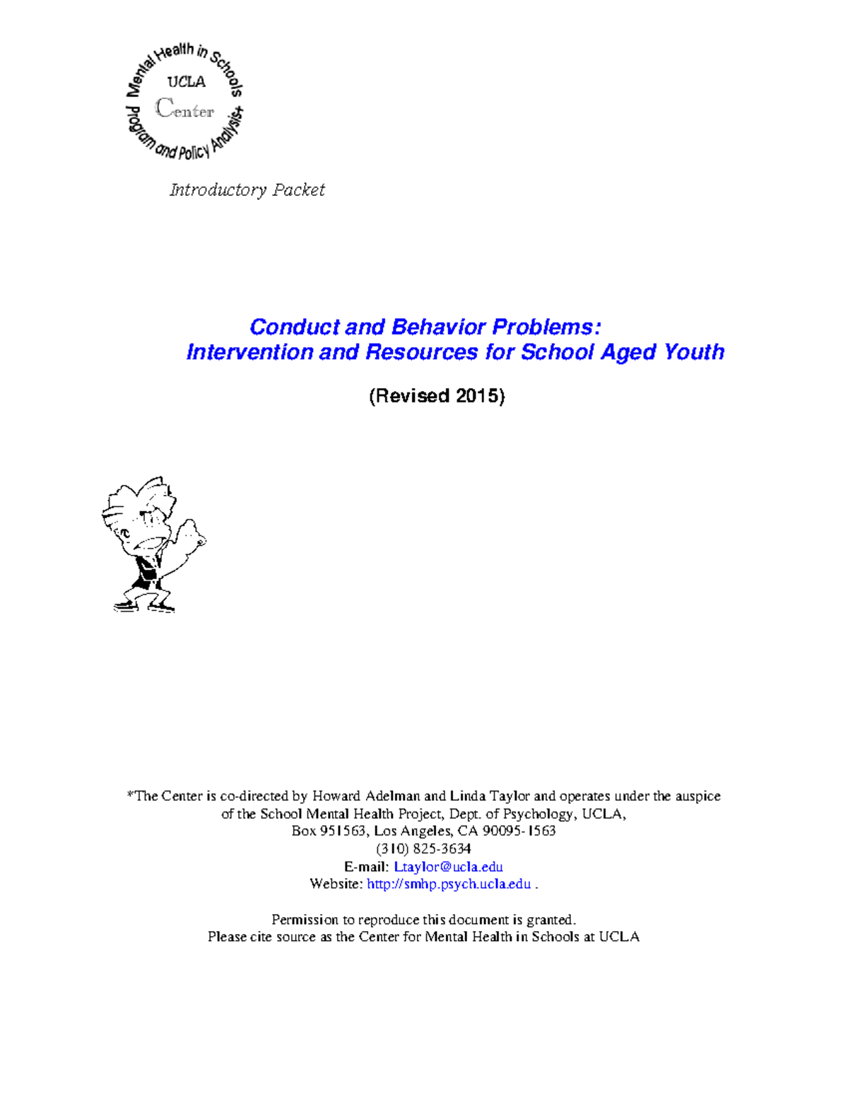 Intervention-and-Resources - Introductory Packet Conduct and Behavior ...